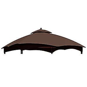 Warmally 10×12 Replacement Canopy Top for The Lowe's Gazebo Model GF-12S004B-1 / GF-12S004BTO(Brown)