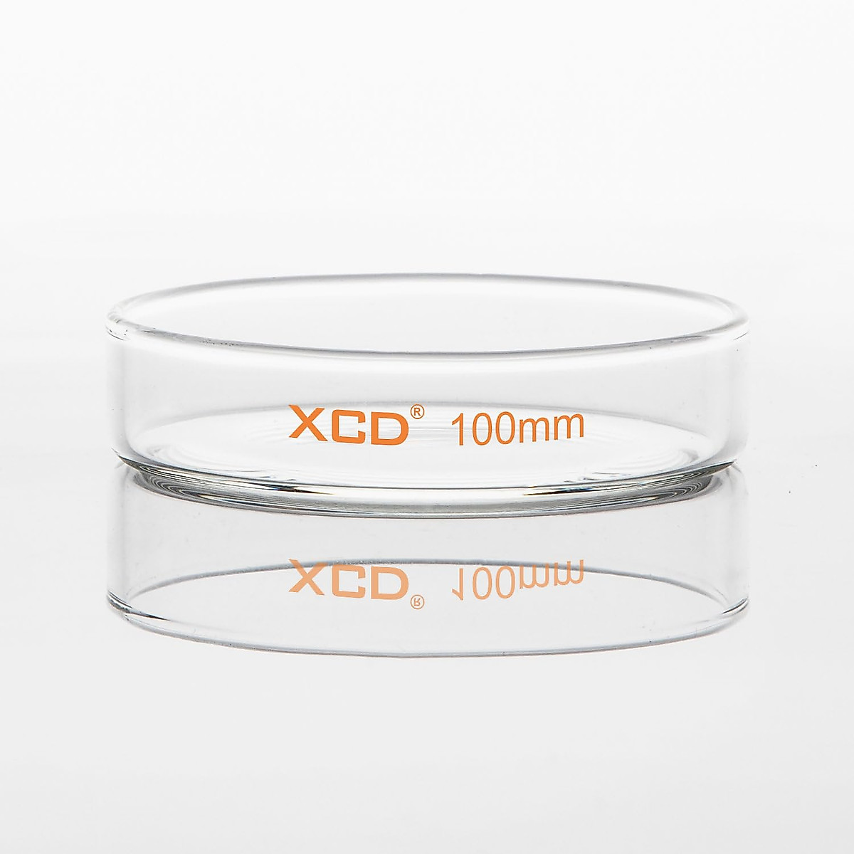 XCD Glass Petri Dishes, 10 Pack Borosilicate Glass Cell Culture Dishes Autoclavable Lab Dishes with Clear Lid for Laboratory Use, 100x20 mm
