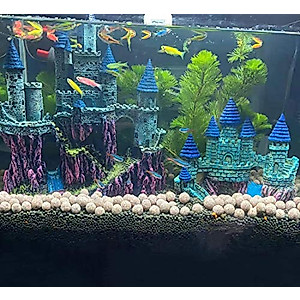 BCSIUHD Aquarium Decorations Castle - Aquarium Ornament Super Castle 6.3 inches Avoice