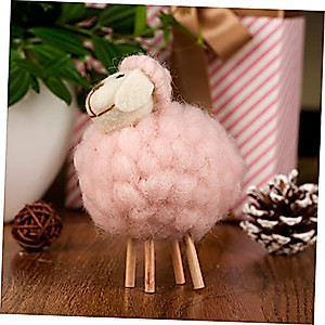 Abaodam Little Sheep Ornament Plushie Mini Dolls Desktop Fluffy Sheep Mini Sheep Statue Xmas Sheep Ornament Desktop Sheep Doll Felt Sheep Doll Crafts Christmas Sheep Decoration