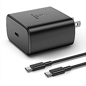 45W USB C Charger, Samsung Super Fast Charging Wall Charger for Samsung Galaxy S23 Ultra/ S23/S23+/S22Ultra/S22+/S22,Note20/S20,Galaxy TabS7/S7+/S8/S8+, with 6FT Fast Charging Cable-Black