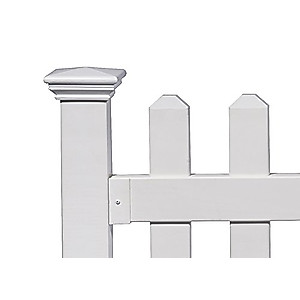 Zippity Outdoor Products ZP19002 No Dig Fence Newport, 36"H x 72"W, White