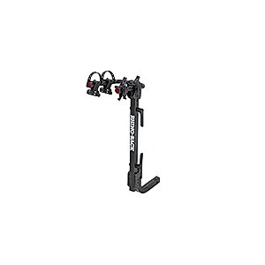 Rhino-Rack Take 2 Hitch Mount 2 Bike Carrier, Folds Out to Access Trunk or Hatch & Folds Down Easy When Not in Use, Heavy Duty with Adjustable Cradles, Black (RBC045)
