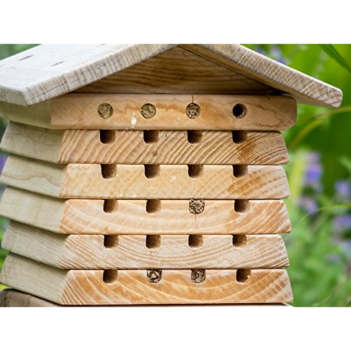 Wildlife World Interactive Wooden Bee House - Pollinator Bee Management System