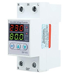 SVP‑916 100‑130VAC Adjustable Over and Under Voltage Protector Plastic Delay Reset Protector Voltage Protective Device(40A)