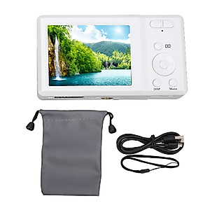 Digital Camera, 56MP 4K Video Camera with 2.7inch 20X Digital Zoom Autofocus, Compact Point Shoot Portable Small Camera with Built in Flash for Teens Students Boys Girls Seniors (Silver)