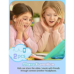 Tikgram Kid Earbuds Wireless,with Personalized Cartoon Charging Box,IPX5Waterproof Noise Cancelling Earbud,36H Playtime,Smart Touch Bluetooth 5.0 Stereo Sound, for Android/iOS Wireless Earbuds