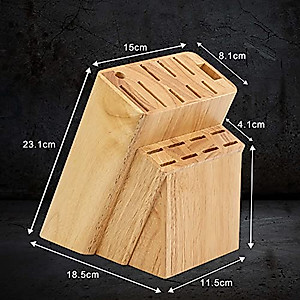 Wodillo Knife Set, 19 Pieces Kitchen Knife Set with Wooden Block, German Stainless Steel Sharp Chef Knife Set, Knife handle with Triple Rivet, Ultra Sharp