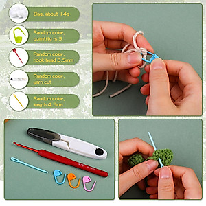 kdafio Crochet Kit for Beginners, Hanging Potted Plants Crochet Starter Kit with Step-by-Step Instructions and Video Tutorials Complete Crochet Kit for Beginners Decoration (Green Apple Plants)