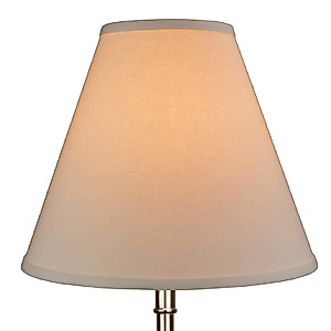 FenchelShades.com 6" Top Diameter x 14" Bottom Diameter x 12" Slant Height Fabric Barrel Lampshade Spider Attachment (Linen Ivory)