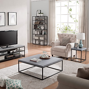 CENSI Natural Oak Television TV Stand, Wooden Console Coffee Table, Lowline for Small Space, 47 Inch Mid-Century Modern Style, Fits TVs up to 55" (Light Wood)