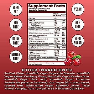 Liquid Multivitamin Raspberry & Liquid Multimineral Cranberry Bundle by MaryRuth’s | Vitamin A, B, C, D3, E & Amino Acids | Immune & Energy Support | Sleep Support | Magnesium Calcium & MSM Supplement