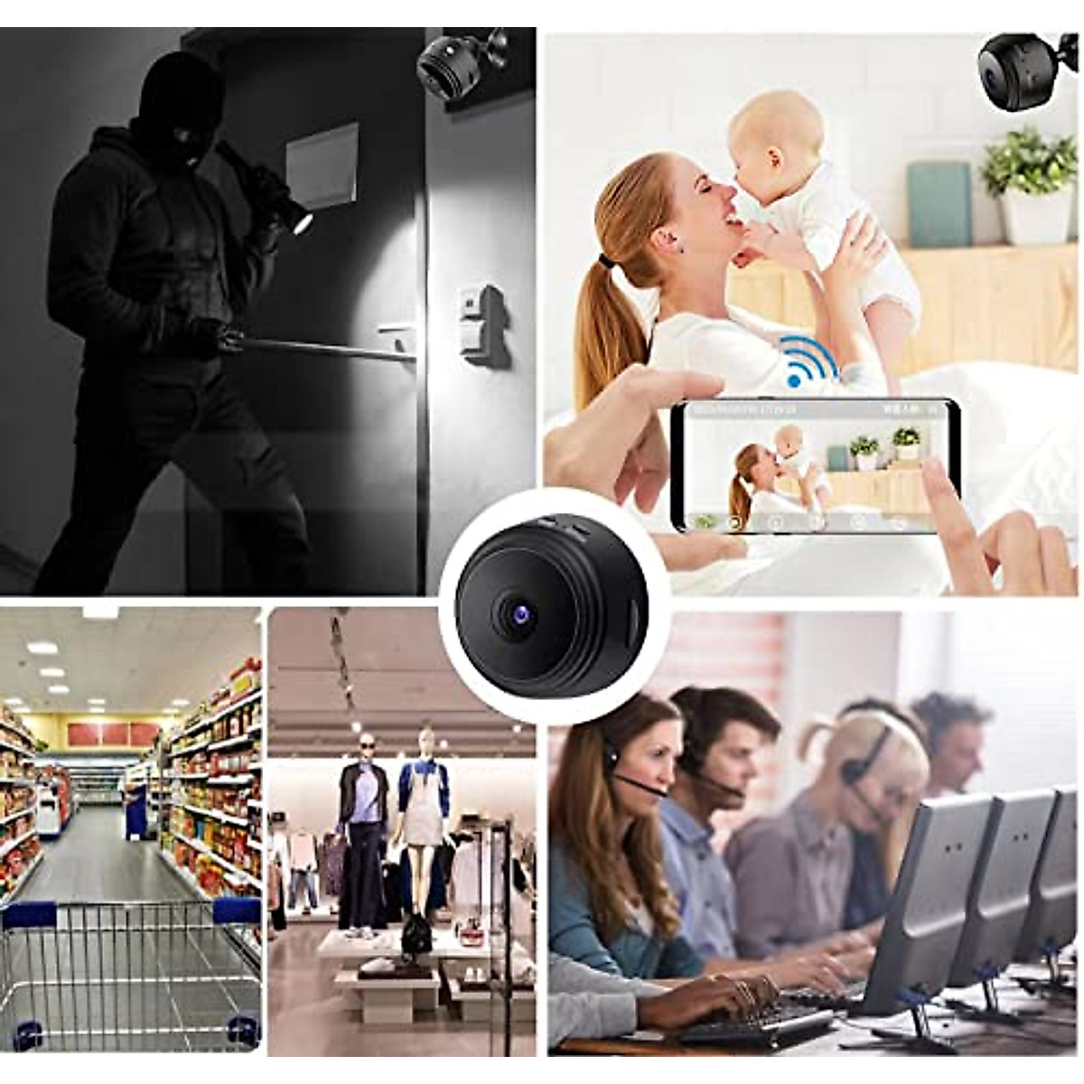 Baoyuteda Mini Spy Camera Wireless Hidden ,1080P WiFi Camera for Home Indoor Outdoor Security Nanny Cams