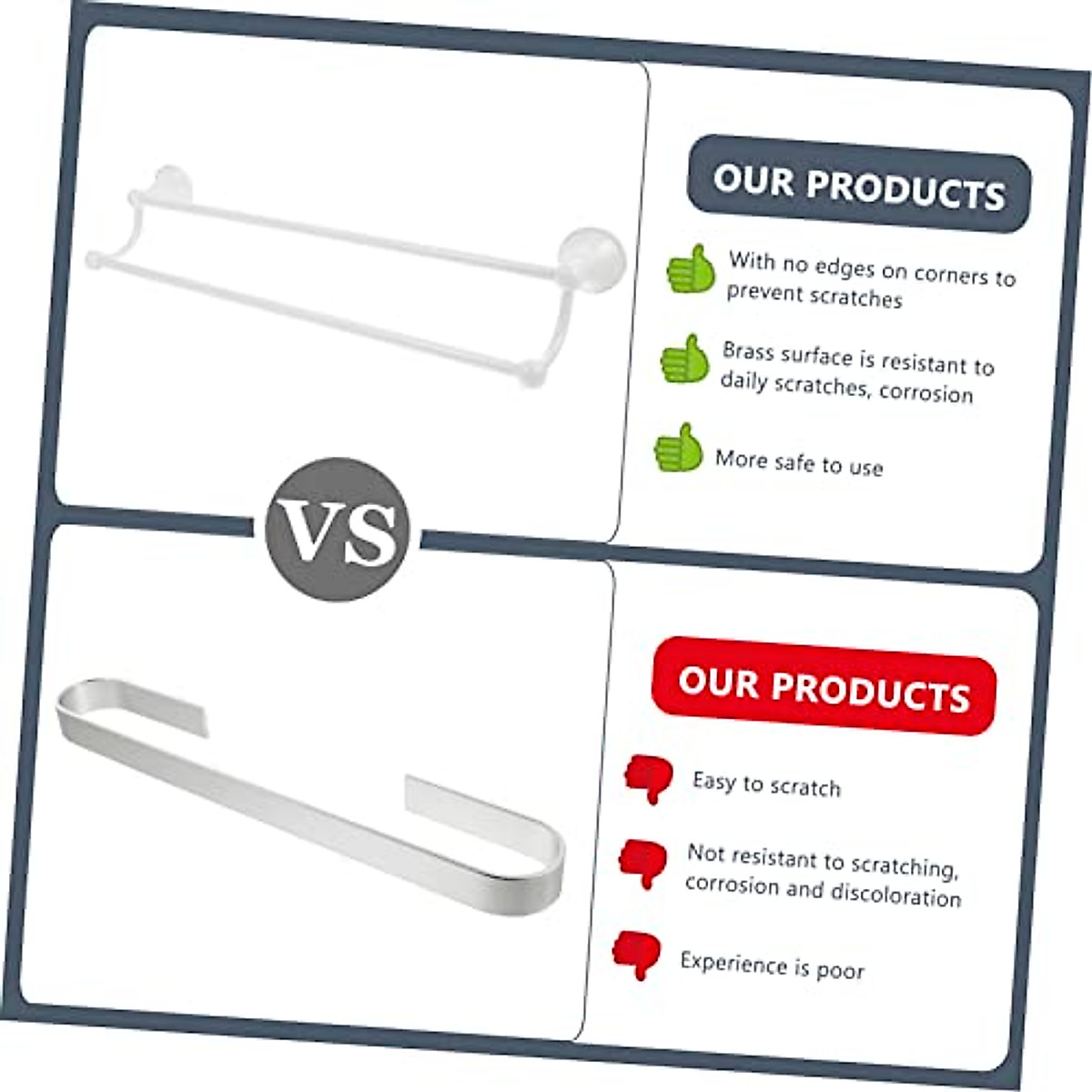 Cabilock 1 PC Double Bar Towel Rack White Bathrobe Towel Organization Bar Double Towel Bar Bathroom Towel Bar Decor Bath Towel Holder Hangers Hand Towel Rail Artistic Accessory Swivel Brass