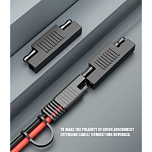 BERLAT SAE Connector SAE to SAE Polarity Reverse Quick Disconnect Cable Plug Adapter for Solar Panel Battery Power Charger - 5Pack