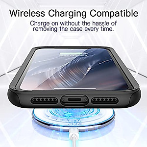 TEAM LUXURY Designed for iPhone XR Case, [Ultra Impact Resist] Shockproof Rugged [Anti-Scratch] Black Protective Case for iPhone XR Phone Case Cover 6.1", (Black)