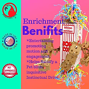 Bonka Bird Toys 2318 Popcorn Explosion Medium Large Bird Toy Amazons Conure African Greys and Other Similar Birds