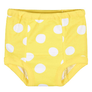 Gerber Baby Girls Infant Toddler 4 Pack Potty Training Pants Underwear Peach and Yellow 3T