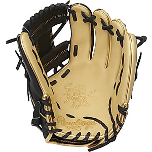 Rawlings | HEART OF THE HIDE Baseball Glove | CONTOUR - Youth Fit | Advanced Break-In | 11.5" | Pro I Web | Right Hand Throw | Camel/Black