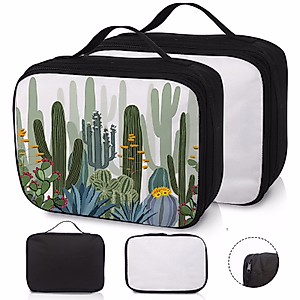 2pcs Sublimation Blanks Makeup Bag,Sublimation Blanks Cosmetic Bag Makeup Bag Bulk Travel Toiletry Bag With Zipper Pouch Insulated Lunch Bag Heat Transfer Removable Sublimation Bags for DIY Craft