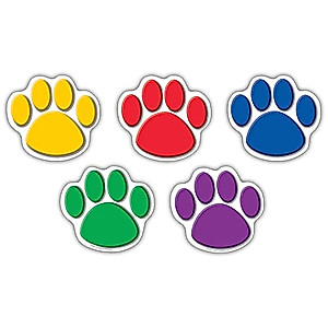 Teacher Created Resources Paw Print Accents, Colorful (4114) - 30 Count