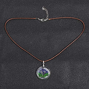 Holibanna 1pc Women Flower Necklace Specimens Pendant Necklace Sweater Chain Dried Daisy Necklace Daisy Jewelry for Women Flower Nacklace Pressed Flower Jewelry A Necklace Miss Dried Flowers