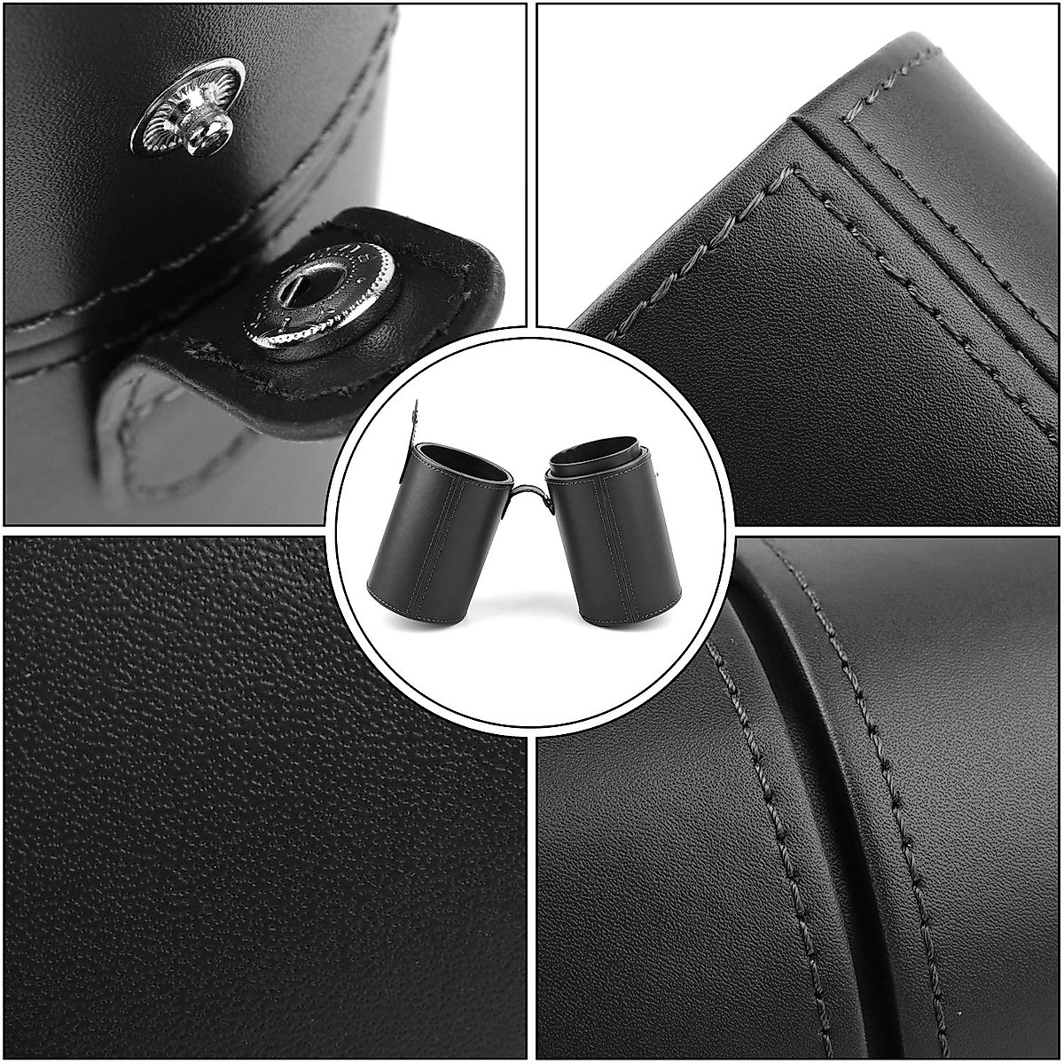 Narwey Makeup Brush Holder Travel Brushes Case Bag Cup Storage Dustproof for Women (Black)