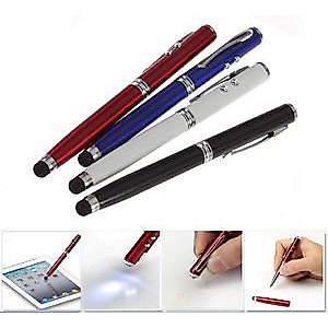 COOMAX Stylus Pen - Multi-functional - Red Pointer + White LED flashlight + Stylus pen + ball-point pen - Blue (Blue)