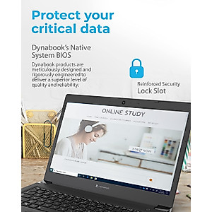 DYNABOOK Tecra Laptop, Intel Celeron 5205U, 4 GB RAM, 128 GB SSD, 13.3 Full HD Display, Windows 10 Pro Education, Tested Durability, Thin & Lightweight, Spill-Resistant Keyboard (A30-G, 2019)