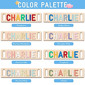 Name Puzzle for Kids Personalized, Custom Name Puzzle for Toddlers 1-3, 1st Birthday Gifts for Girl and Boy, Montessori Learning Toddler Toy, Baby Puzzles 12-18 Months…