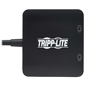 Tripp Lite USB-C Two-Monitor DisplayPort Adapter, Windows & MacBook Pro, 8K @ 30Hz 4:4:4 Single Output, 4K @ 60Hz 4:4:4 Dual Output, HDCP 2.2, HDR, DP 1.4 Alt Mode, 3-Year Warranty (U444-2DP-MST4K6)