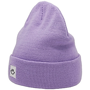 55cube Light Purple Beanie Hat