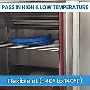 YOTOO Hybrid Lead in Air Hose 3/8-Inch by 6-Feet 300 PSI Heavy Duty, Lightweight, Kink Resistant, All-Weather Flexibility with Bend Restrictors, 1/4-Inch Industrial Quick Coupler and Plug, Blue