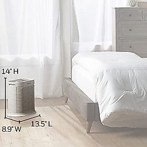 Honeywell HPA104 HEPA Air Purifier for Medium Rooms - Microscopic Airborne Allergen+ Reducer, Cleans Up To 750 Sq Ft in 1 Hour - Wildfire/Smoke, Pollen, Pet Dander, and Dust Air Purifier – White
