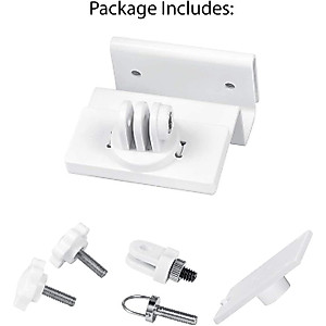 Wasserstein Gutter Mount Compatible with Ring, Arlo, Blink, Reolink Cams & Compatible Solar Panels (3 Pack, White)