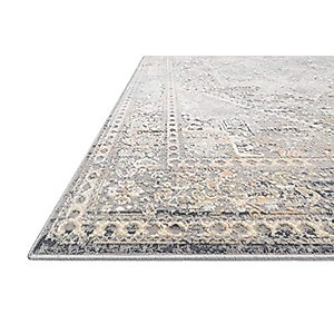Loloi II Lucia Collection LUC-01 Grey/Sunset 6'-8" x 8'-8" Area Rug