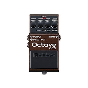BOSS Oc-5 Octave Guitar And Bass Effect Pedal with Vintage And Poly Modes Plus 5-Year Warranty