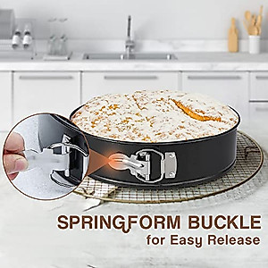 Springform Pan Set, Nonstick 3pcs (7 9 11 Inch) Springform Pans Cheesecake Pan Removable Bottom, Leakproof Round Spring Form Pans Cake Pans Sets for Baking and 60 Pcs Parchment Paper liners