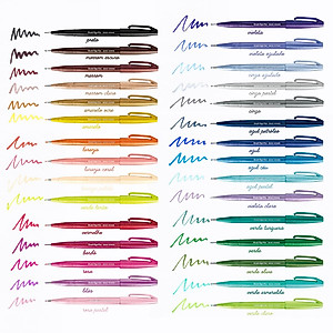 Pentel Brush Sign Pen Blue/Black