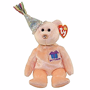 Ty Beanie Baby ~ OCTOBER the Birthday Bear w/ Hat ~ MINT with MINT TAGS~ RETIRED ,#G14E6GE4R-GE 4-TEW6W209107