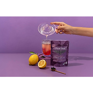 JusTea PURPLE LEAF TEA | Loose Leaf Purple Tea | Recyclable Refill Pouch | 40+ Cups (2.1oz) | Low Caffeine | Award-Winning | Fair Trade | Non-GMO