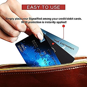 SAITECH IT 5 Pack RFID Blocking Card, One Card Protects Entire Wallet Purse, NFC Contactless Bank Debit Credit Card Protector ID ATM Guard Card Blocker–(Black)