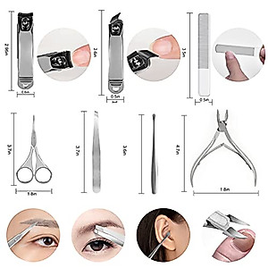 Manicure Set ,Pedicure kit Including ingrown Nail Scissors, Nail Clipper kit,Stainless Steel Trim Nail kit with Gift Packing Box, Gift for Parents Husband and Friends(Tropical Orange）