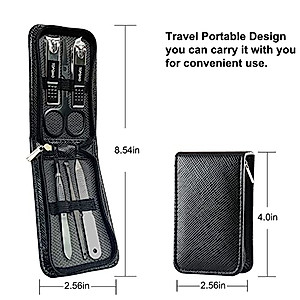 Nail Art Set Nail Clipper Pedicure Set, 6 Piece Nail Scissors, Sharp Stainless Steel Nail and Toenail Scissors,. Nail Care Tools with Luxury Travel Case