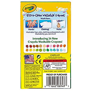 Crayola Ultra Clean Washable Color Max Crayons, Standard Size, Set of 48