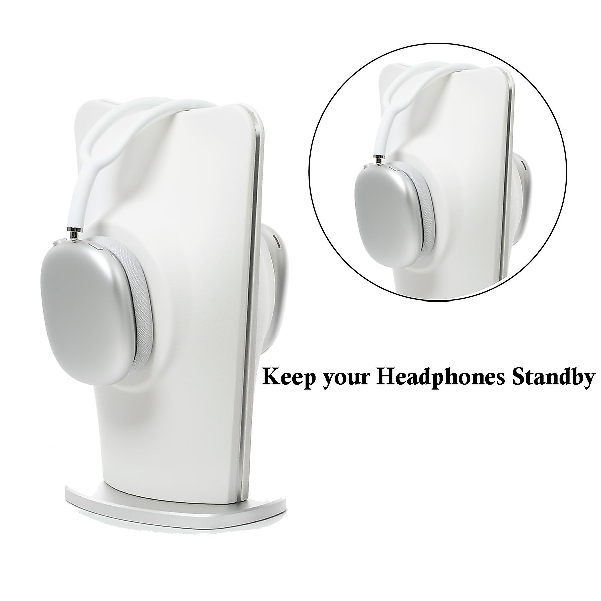 Delta stand.Headphone Stand.Quality Materials.White.