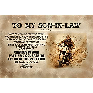 Poster Motorcycle Rider Artwork - Dare To Succeed, Embrace Change & Persevere 344829