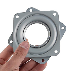 Odowalker Square 6 Inches Lazy Susans Turntable Bearings Lazy Susan Base Swivel Zinc Plate 5/16" Thick 500LB Capacity (1 Piece 6 inches)