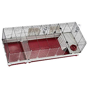 Ferplast Krolik XXL Rabbit Cage with Wire Extension, Rabbit Cage Includes All Accessories & Measures 63.8 L x 23.62 W x 19.68 H Inches, 1-Year Warranty, 63.78 x 23.62 19.62 x 19.68", Multicolor
