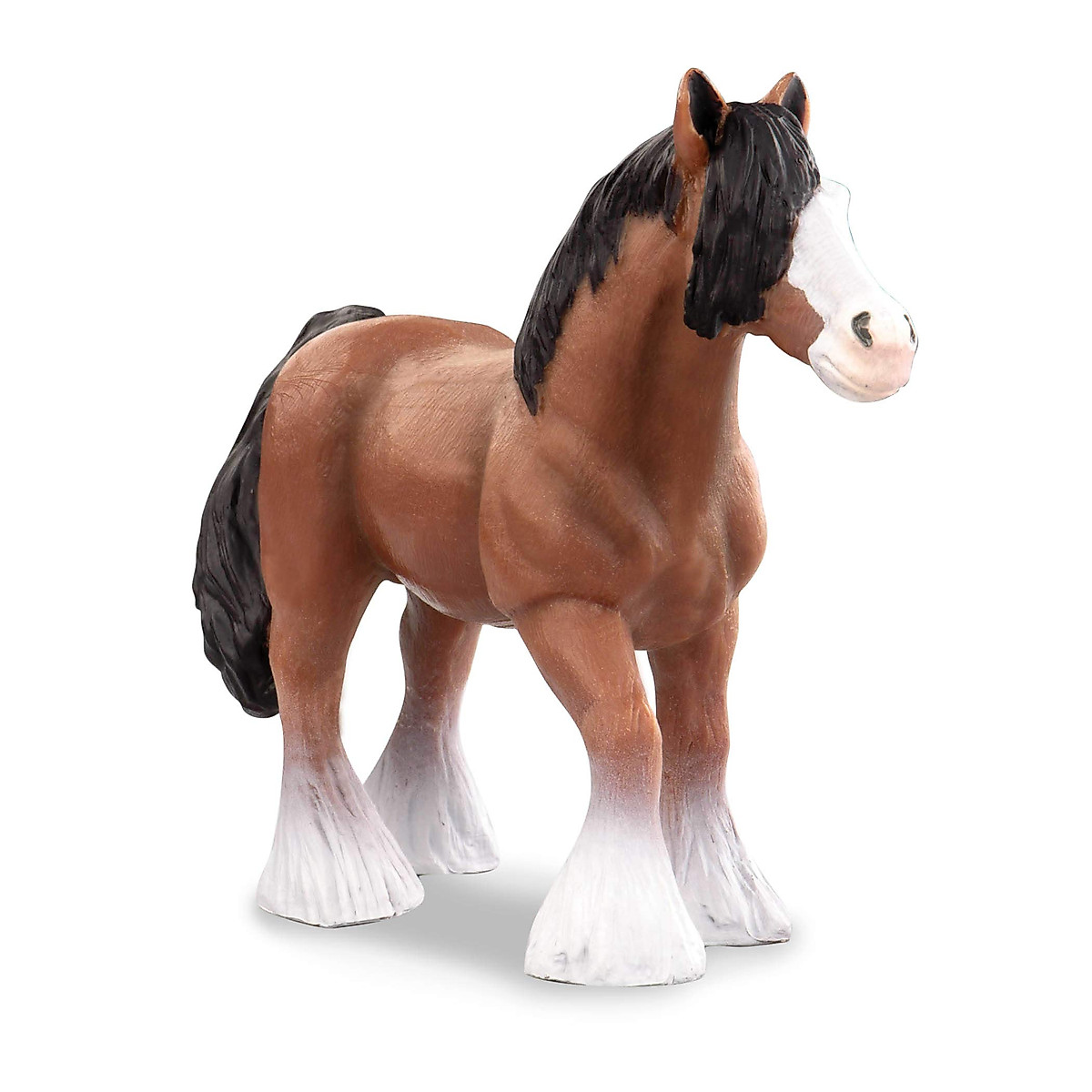 Terra by Battat - Realistic Horse Figurines Set - 6 Detailed 6-Inch Animal Toys with Arabian, Clydesdale & Paint Horse Models - Educational Toddler Toys for Kids Ages 3+ - Party Favors & Gifts